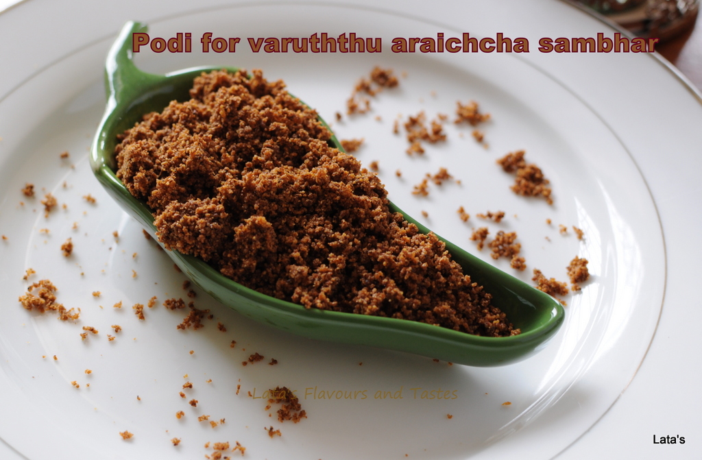 Flavours and Tastes: Ready to use powdered spices for Araiththu vitta ...