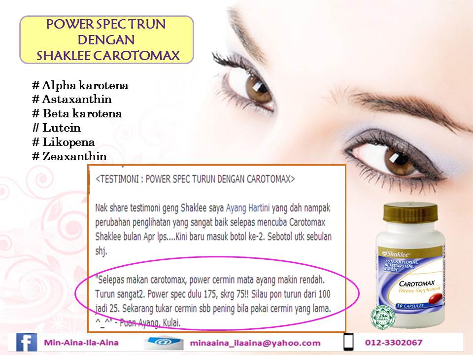 Nak Turunkan Power Spec Mata? Jom Baca Testimoni Shaklee CarotoMax ...