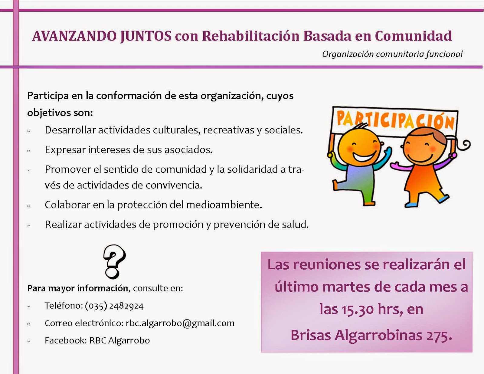 aquialgarrobo: Avanzando juntos, Inclusión