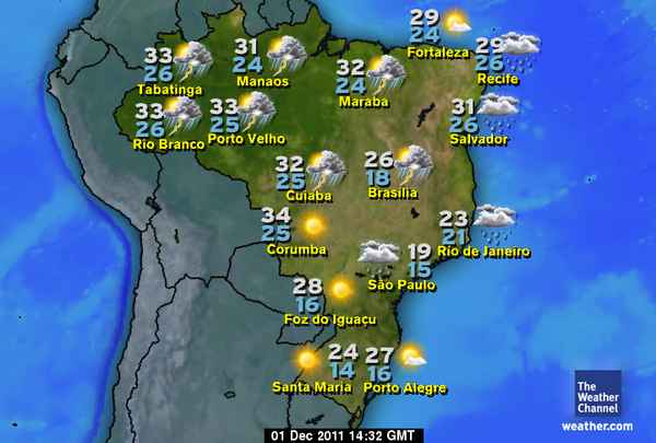 Clima en Brasil, buen tiempo en el sur y tormentas en el resto - Clima ...