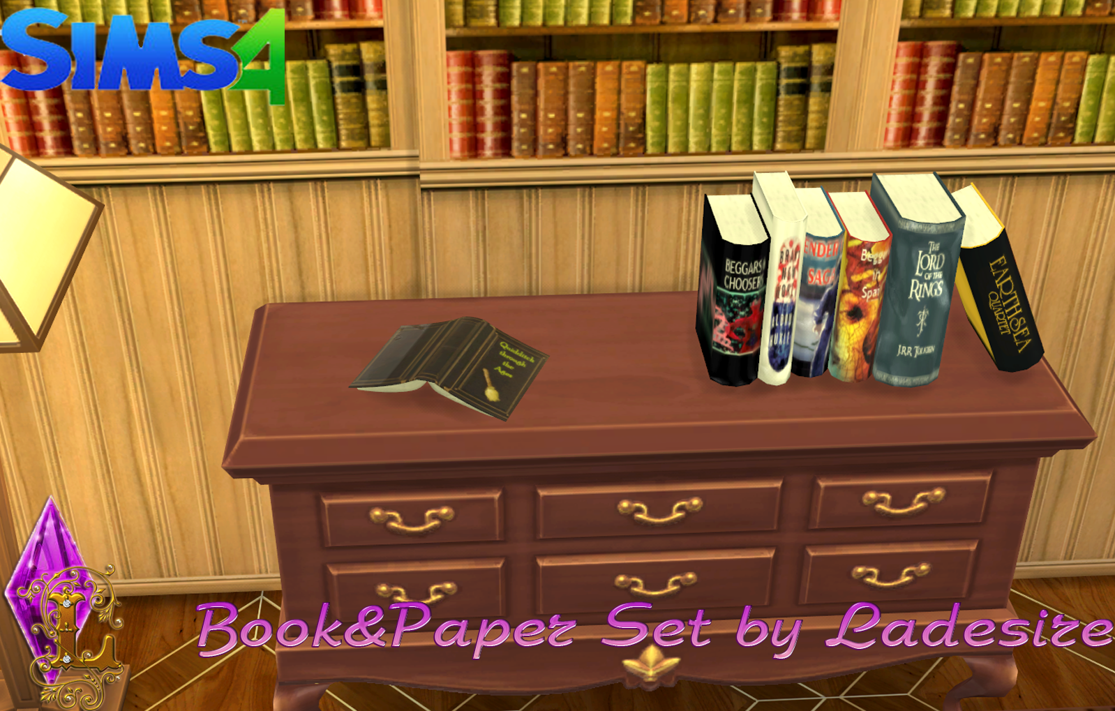Ladesire's creative corner): TS4 - Book&Paper Set by Ladesire