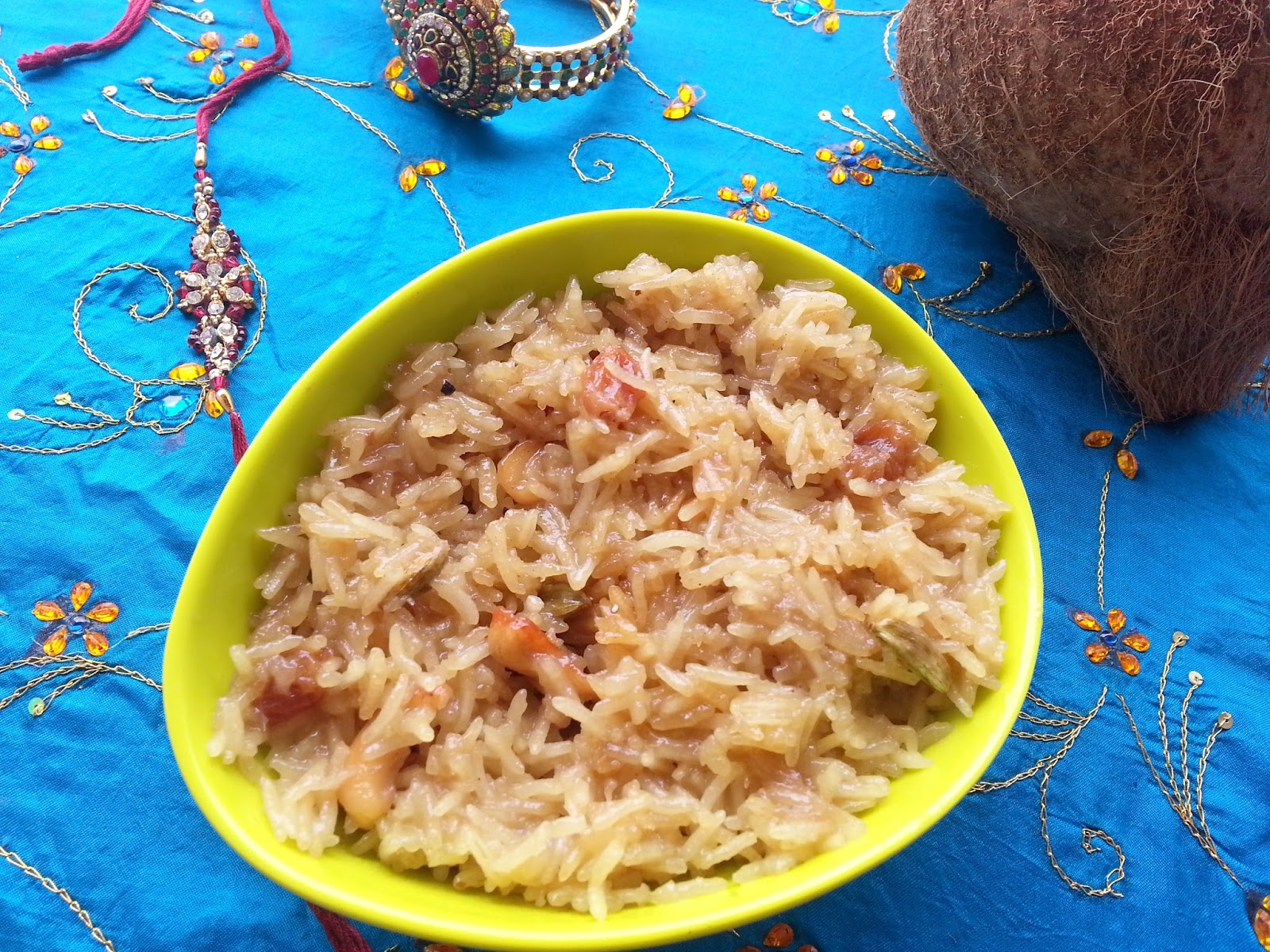 Annapurna: Sweet Coconut Rice / Narali Bhat / Raksha Bandhan - Narali ...