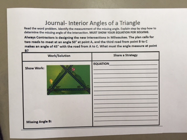 Mrs. Sessions - 7th Grade - Advanced Math: Angle Stations