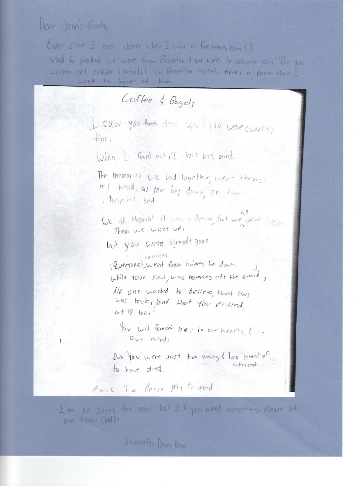 Jonn Scott Flath: Letters from Jonn's Friends 10/24/11