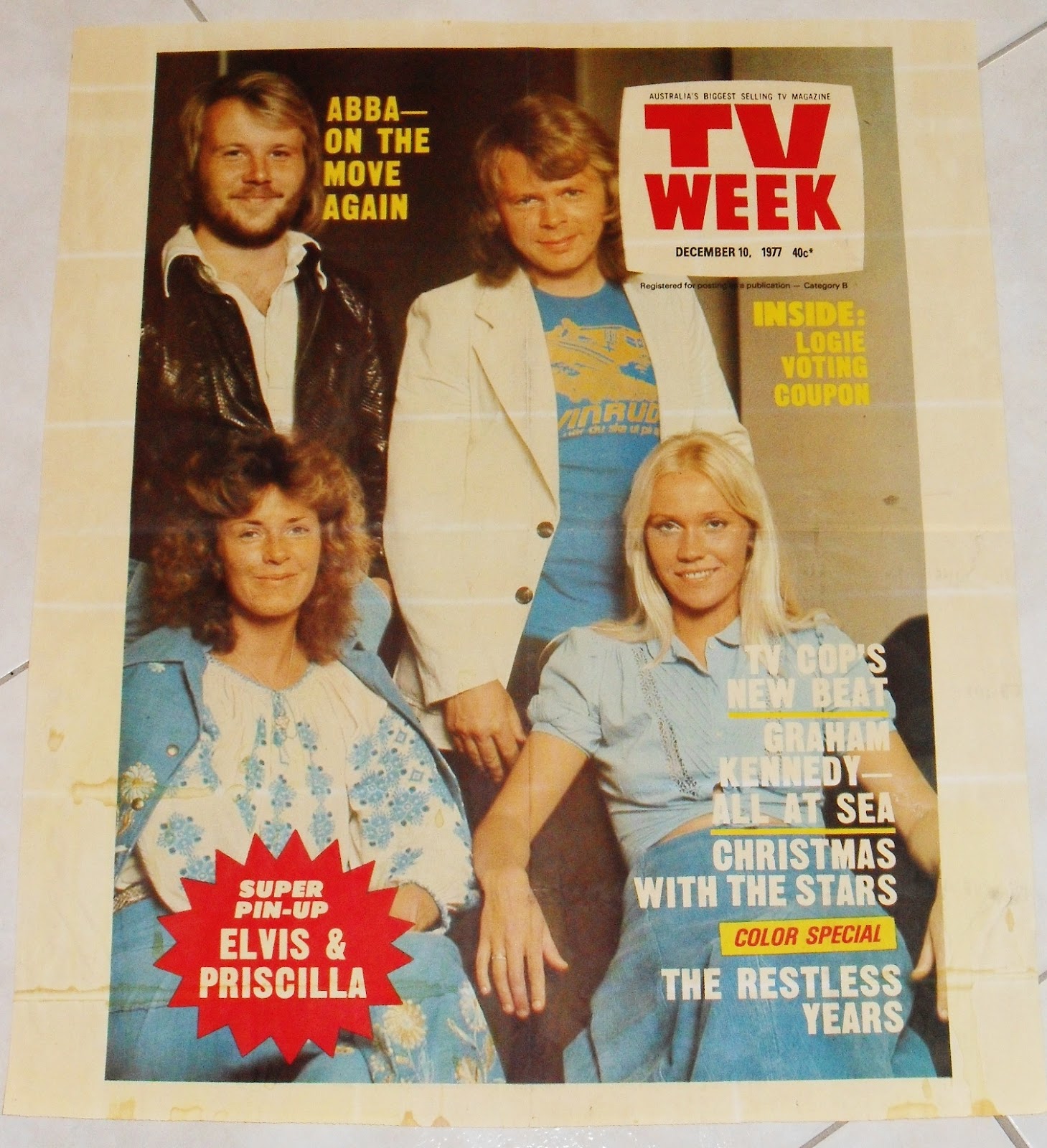 ABBAFanatic: New ABBA Collection Item - TV Week Street Poster