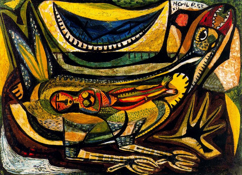 Painting of Manuel Gil artist, Manuel Gil paintings