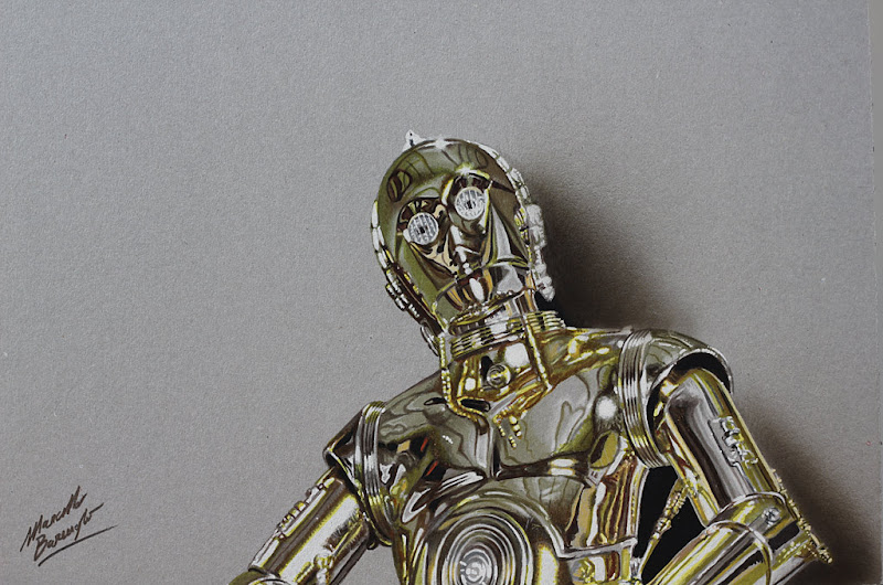 C3-PO | Star Wars drawing #5 SPECIAL ENDING - Marcello Barenghi