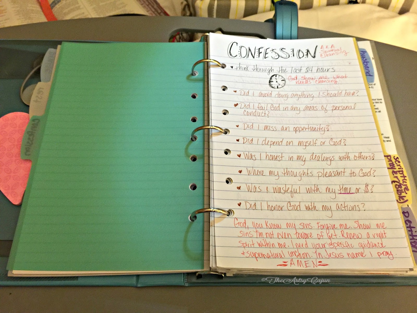 DIY Prayer Binder, Get Your Prayer Life In Order | The Artsy Cajun