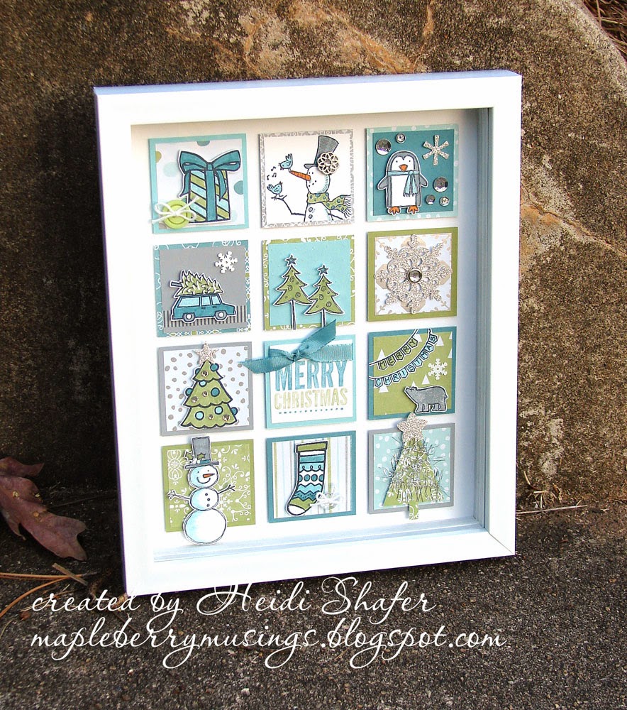 Mapleberry Musings: Stamped Art: Snow Frame