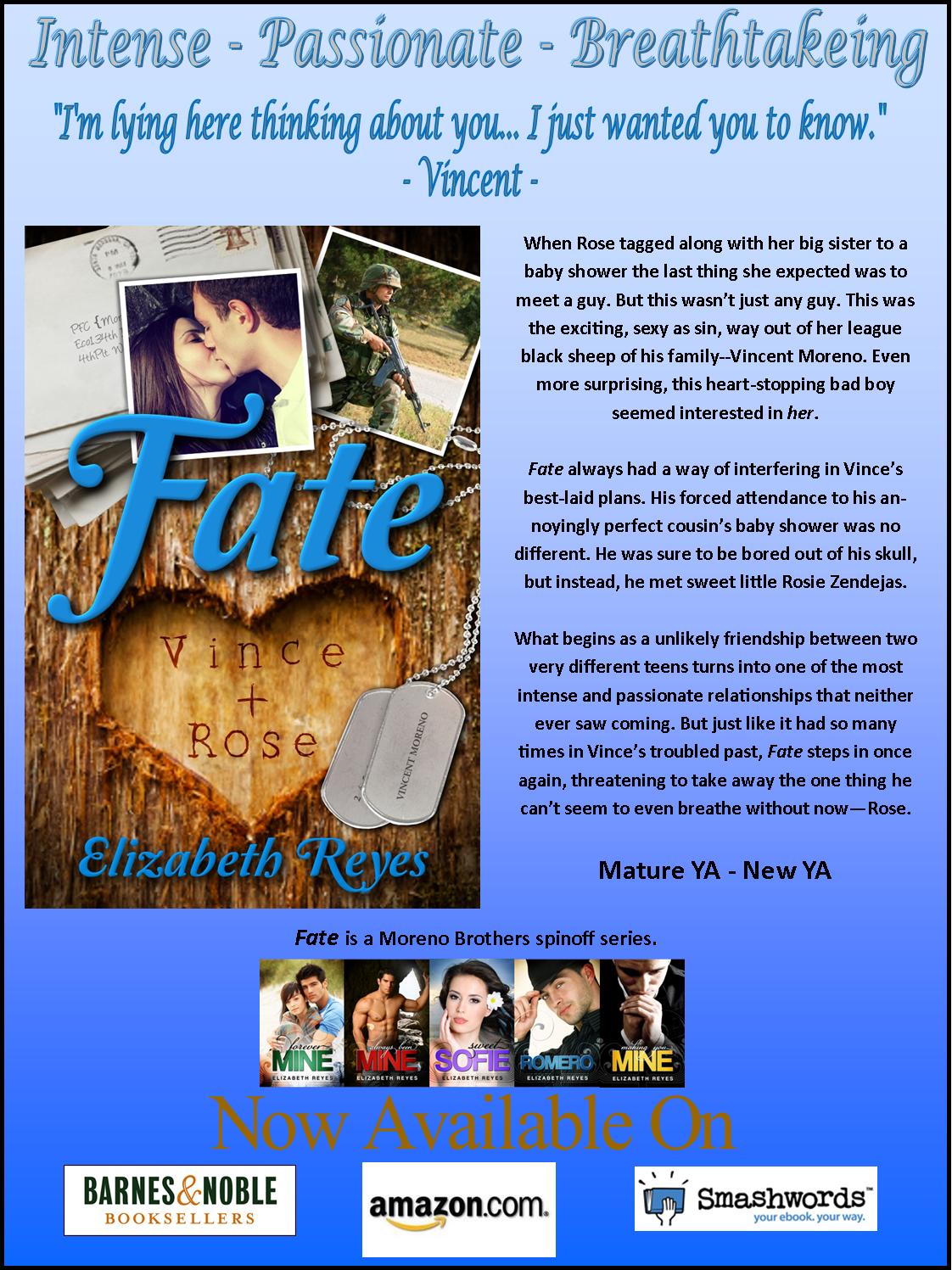 BOOK BLAST! Fate by Elizabeth Reyes + Giveaway! | Book Nerds Across America