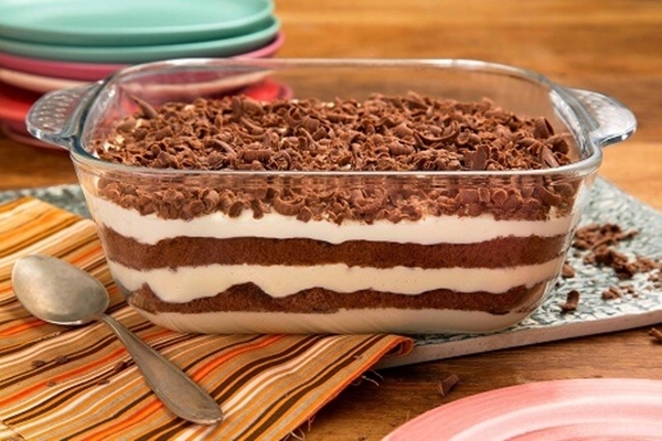 Pavê de bolo Pullman sabor chocolate - Encantos da Sil