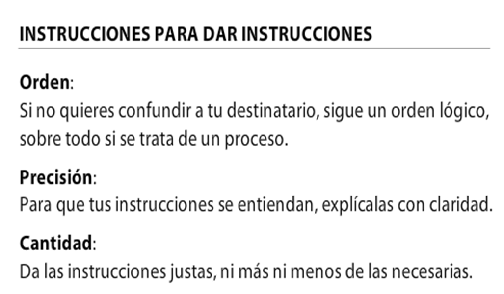 2º: El texto instructivo