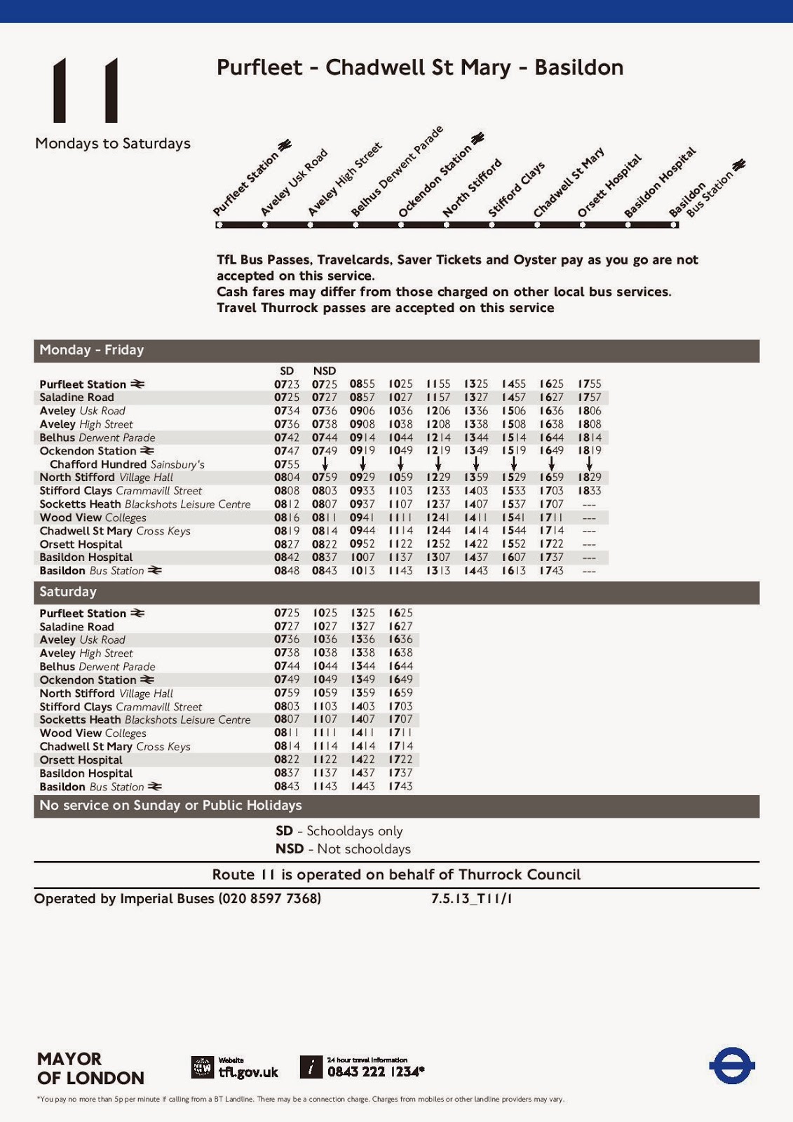 State Bus Routes,Fare ,Schedule information online: UK Bus Purfleet ...