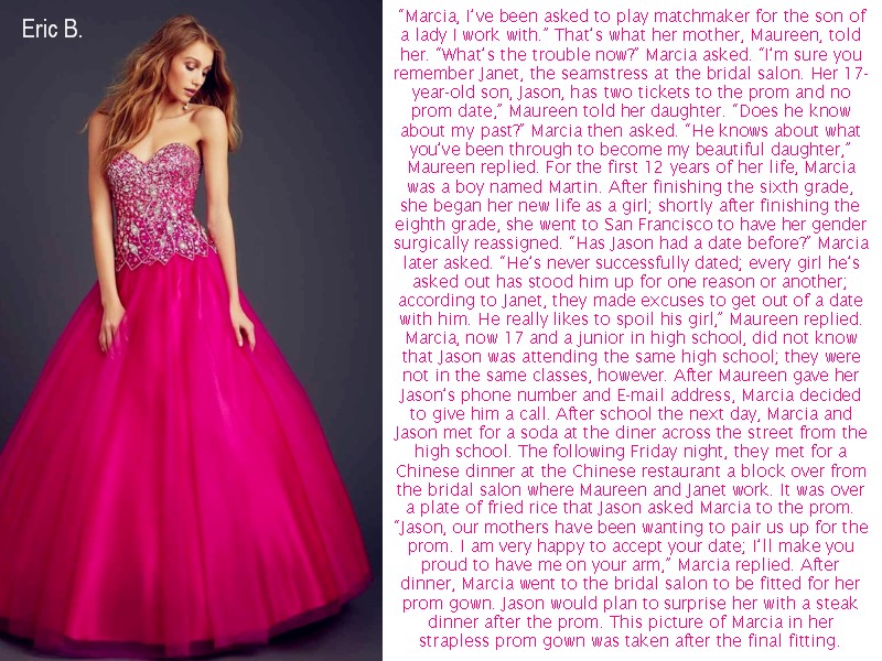 Eric's Transgender Captions: Prom Matchmaker Mom