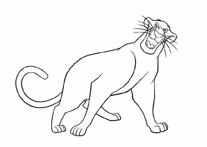 Bagheera coloring pages | Free Coloring Pages and Coloring Books for Kids