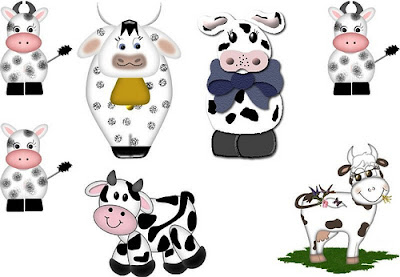 Baú de Figuras: Imagens de vaquinhas para decoupage