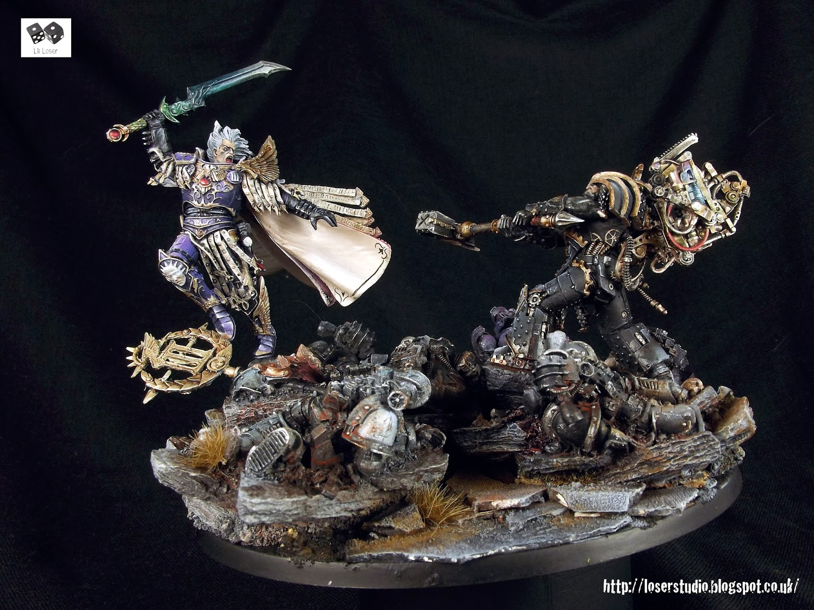 The Phoenix & the Gorgon; Fulgrim & Ferrus Manus Duel Diorama by Forge ...
