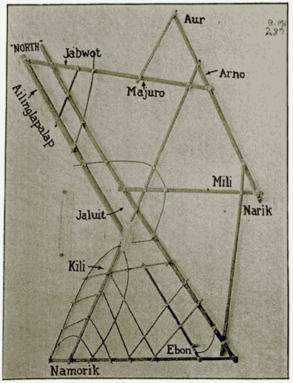 The Lands of Ara: Other Tactile Maps: Polynesian Stick Charts