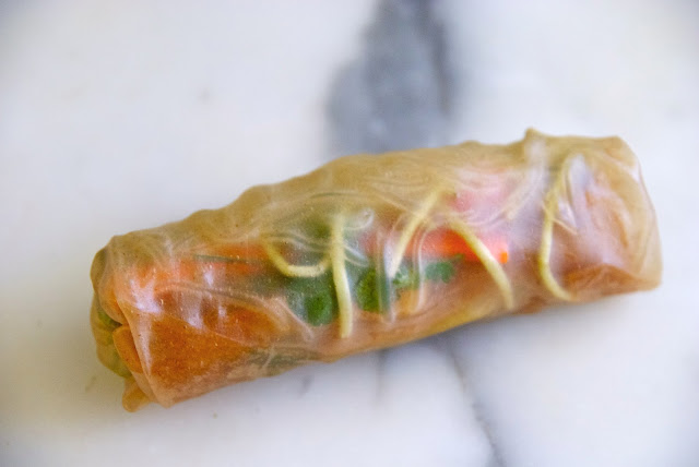 My Recession Kitchen...and garden: Brown Rice Spring Rolls with Peanut ...