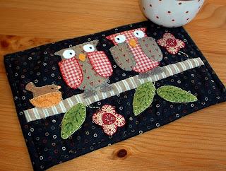 The Patchsmith: Two Owls and Winter Early Bird Mug Rug Patterns