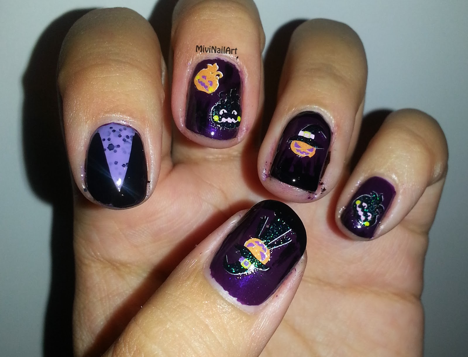 Manicura Morado - Halloween