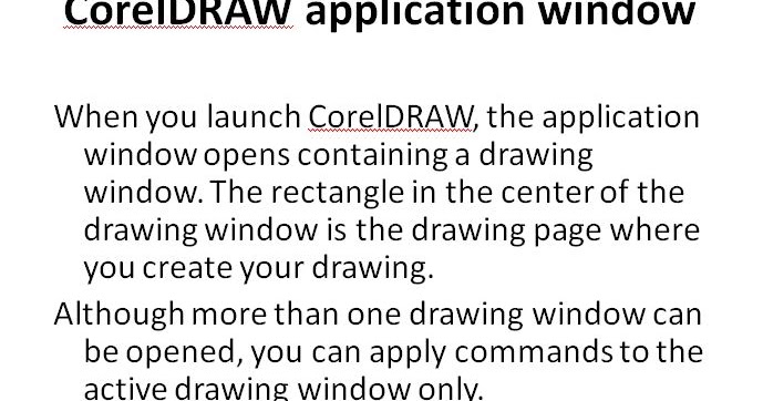 mits tutorials...: Corel Draw Application Window 1