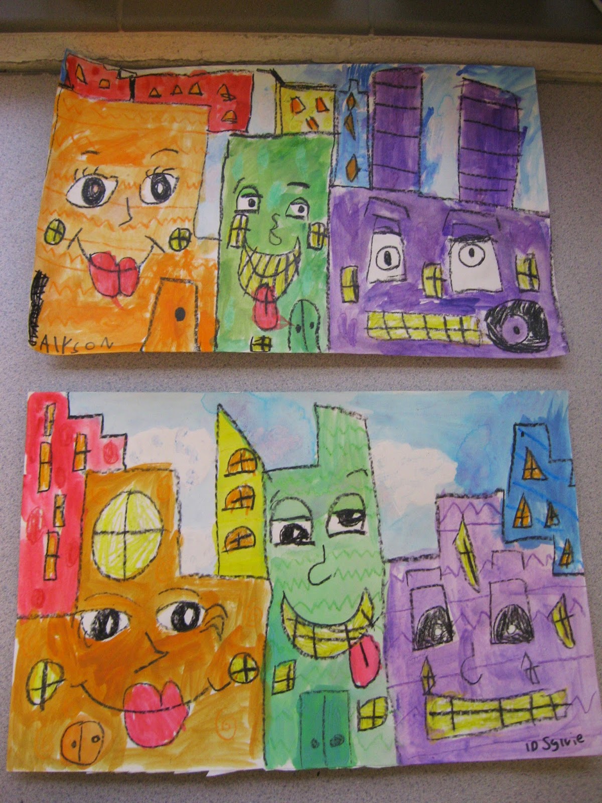 Jamestown Elementary Art Blog: 1st Grade: James Rizzi Buildings