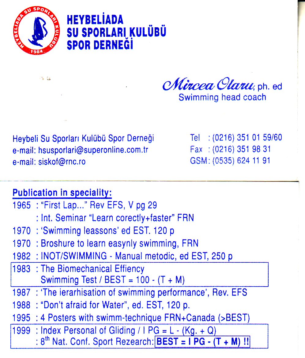 Despre Inot - cu Mircea Olaru, ph.ed: My last post in FB / 19.05.2012