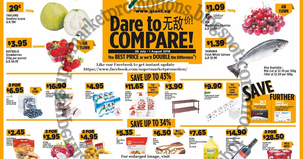 Giant Dare To Compare! Promotion 26 July - 01 August 2018 ~ Supermarket ...