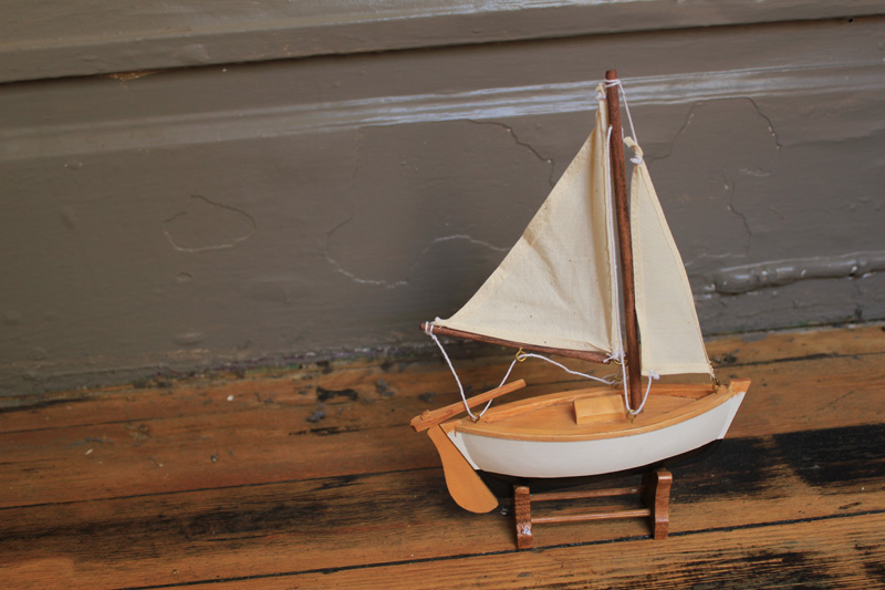 Tag Sale: Miniature Sailboat $5