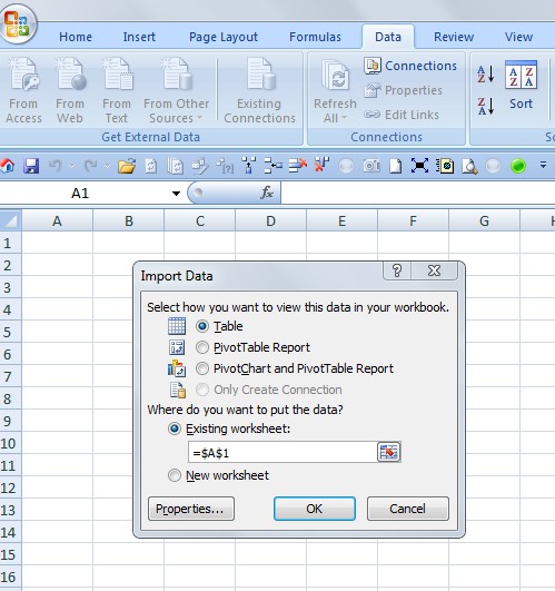 Using Excel with HD: Extracting Data from the Production Database