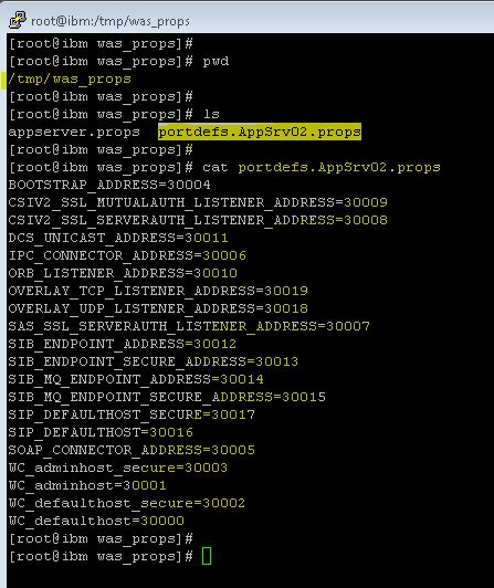 MiddlewareBox: WebSphere App Server - Updating ports in existing profiles