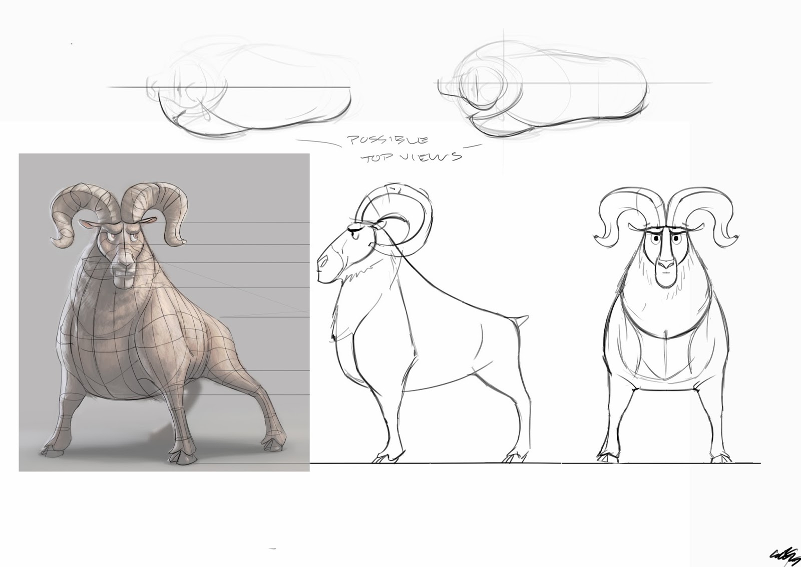 Ram's Horn: Model Sheets
