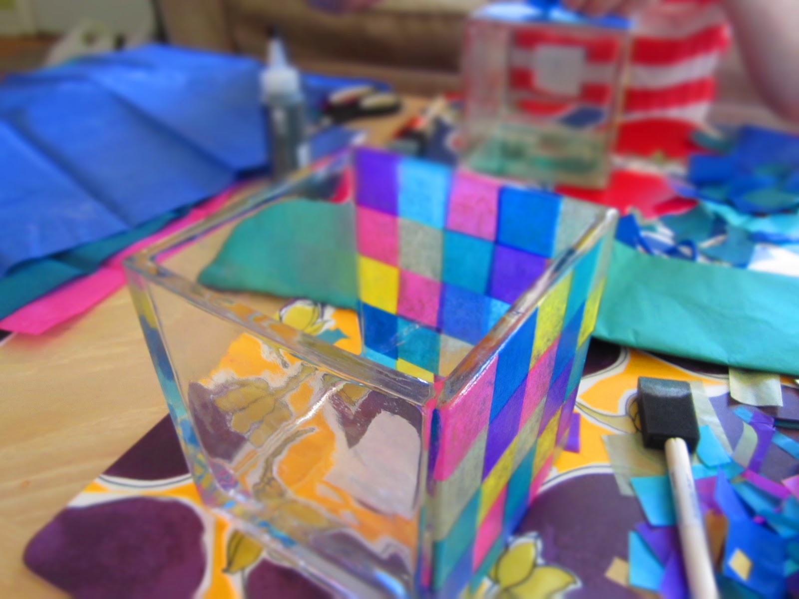 Crafty Little Nook Decoupaged Stained Glass