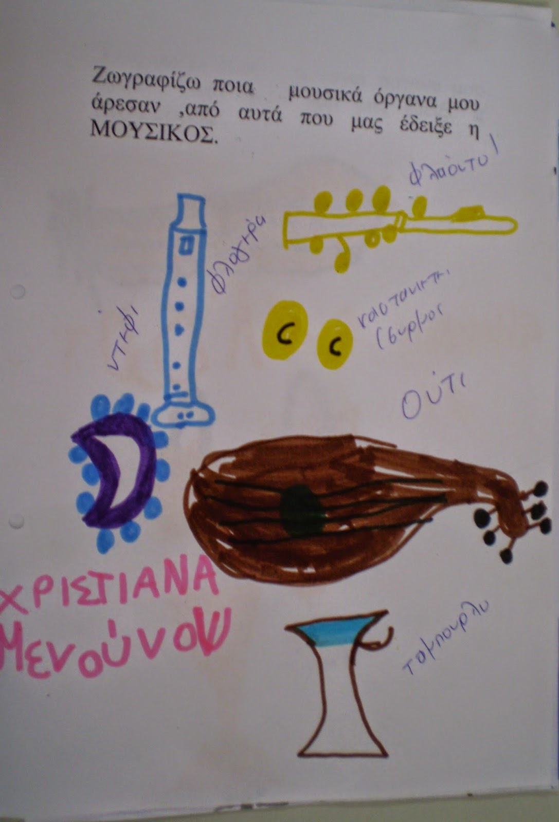 5 ΝΗΠΙΑΓΩΓΕΙΟ ΚΑΛΑΜΑΤΑΣ : ΓΝΩΡΙΜΙΑ ΜΕ ΤΑ ΜΟΥΣΙΚΑ ΟΡΓΑΝΑ