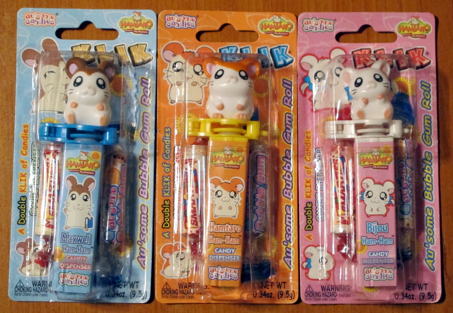 Klik Candy Dispensers: 2003 | Kreepy, Holiday, Hamtaro, Hulk (movie)