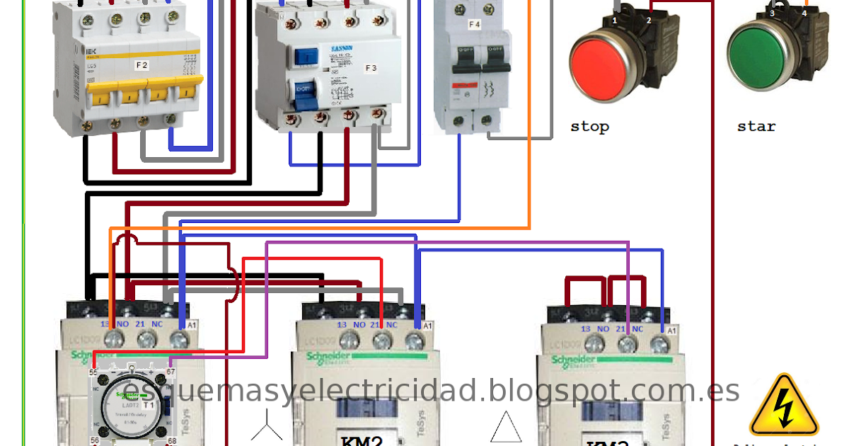 Esquemas eléctricos: Conexión estrella triangulo