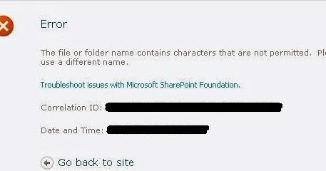 SharePoint PitStop: The file or folder name contains characters that ...