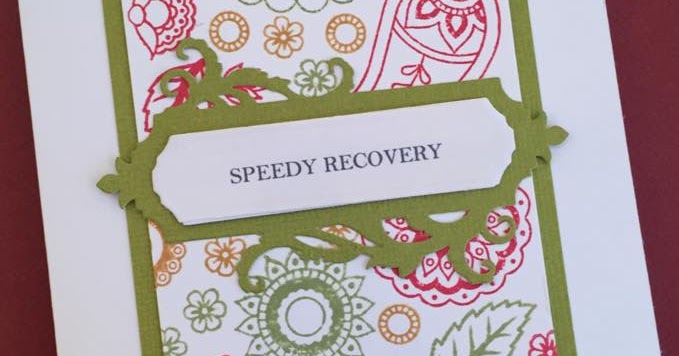 A Crafting Niche: A Speedy Recovery Card