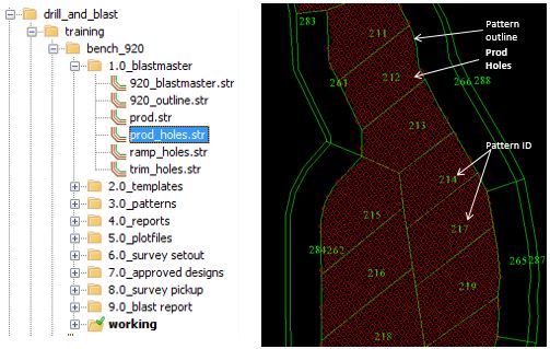 Surface Mine Drilling and Blasting Procedure using Surpac