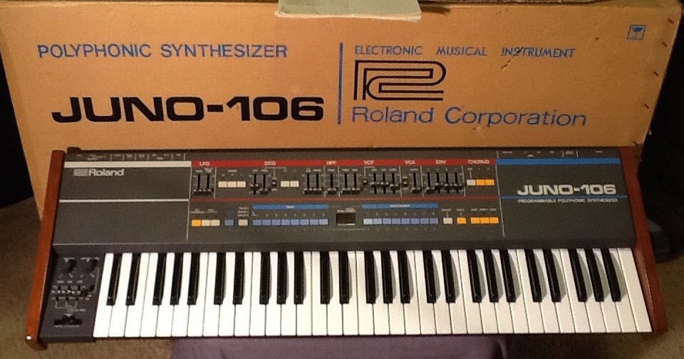 MATRIXSYNTH: Roland Juno 106 with Original Box & Custom Wood Side Panels