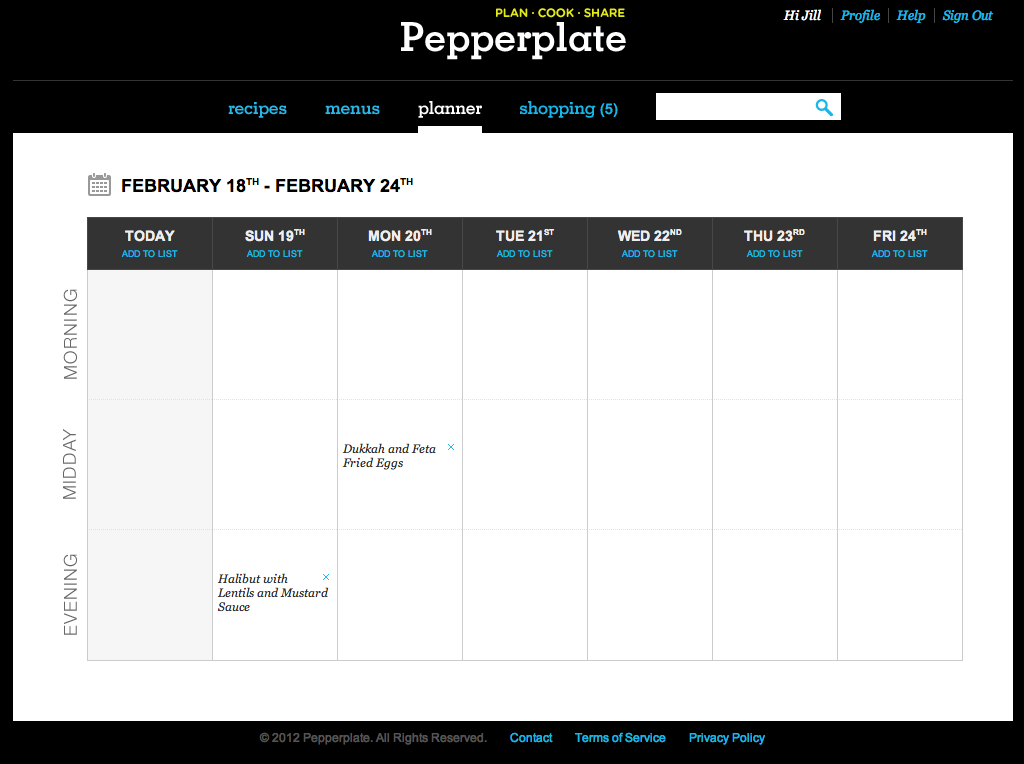 Pepperplate for Recipe Management, Food Shopping, Meal Planning