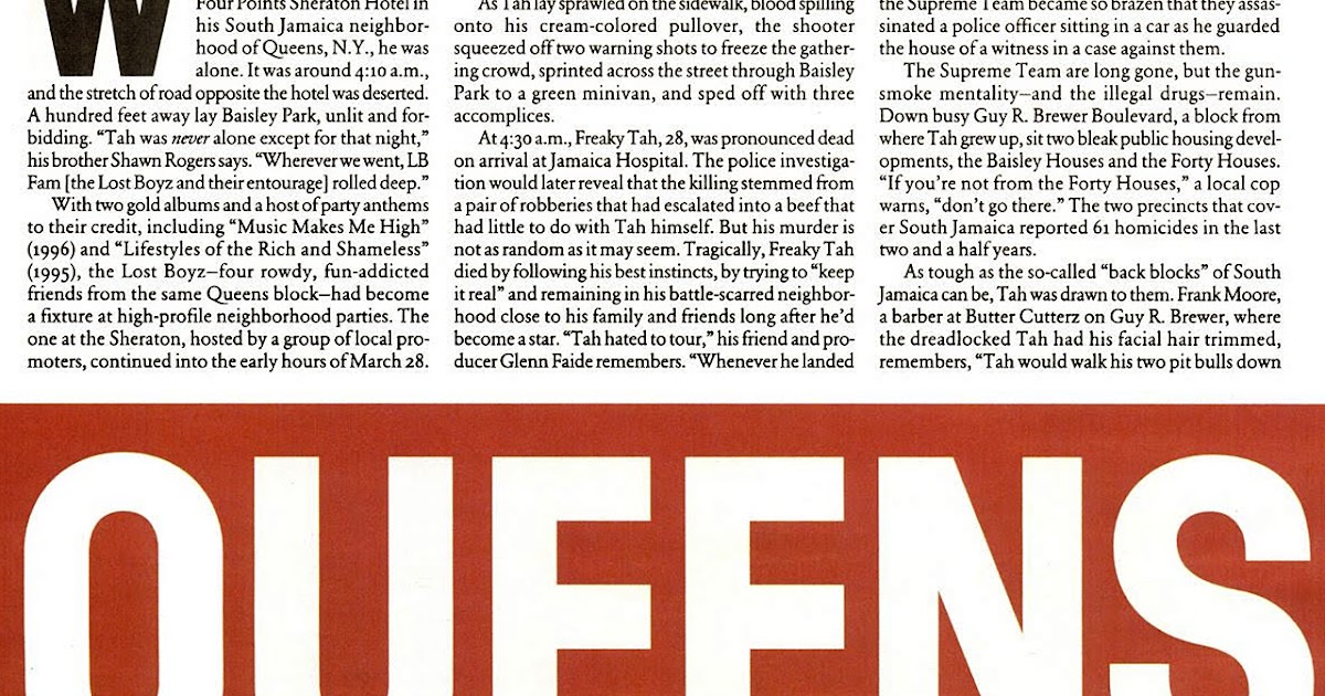 Hip-Hop Nostalgia: The Lost Boyz in Vibe Magazine (R.I.P. Freaky Tah, 1999)