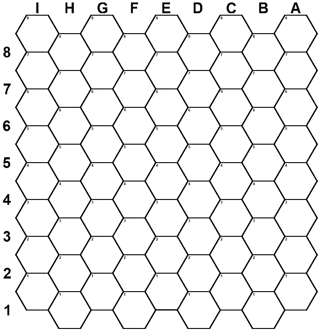Wargaming Miscellany: Improved hex grids with co-ordinates