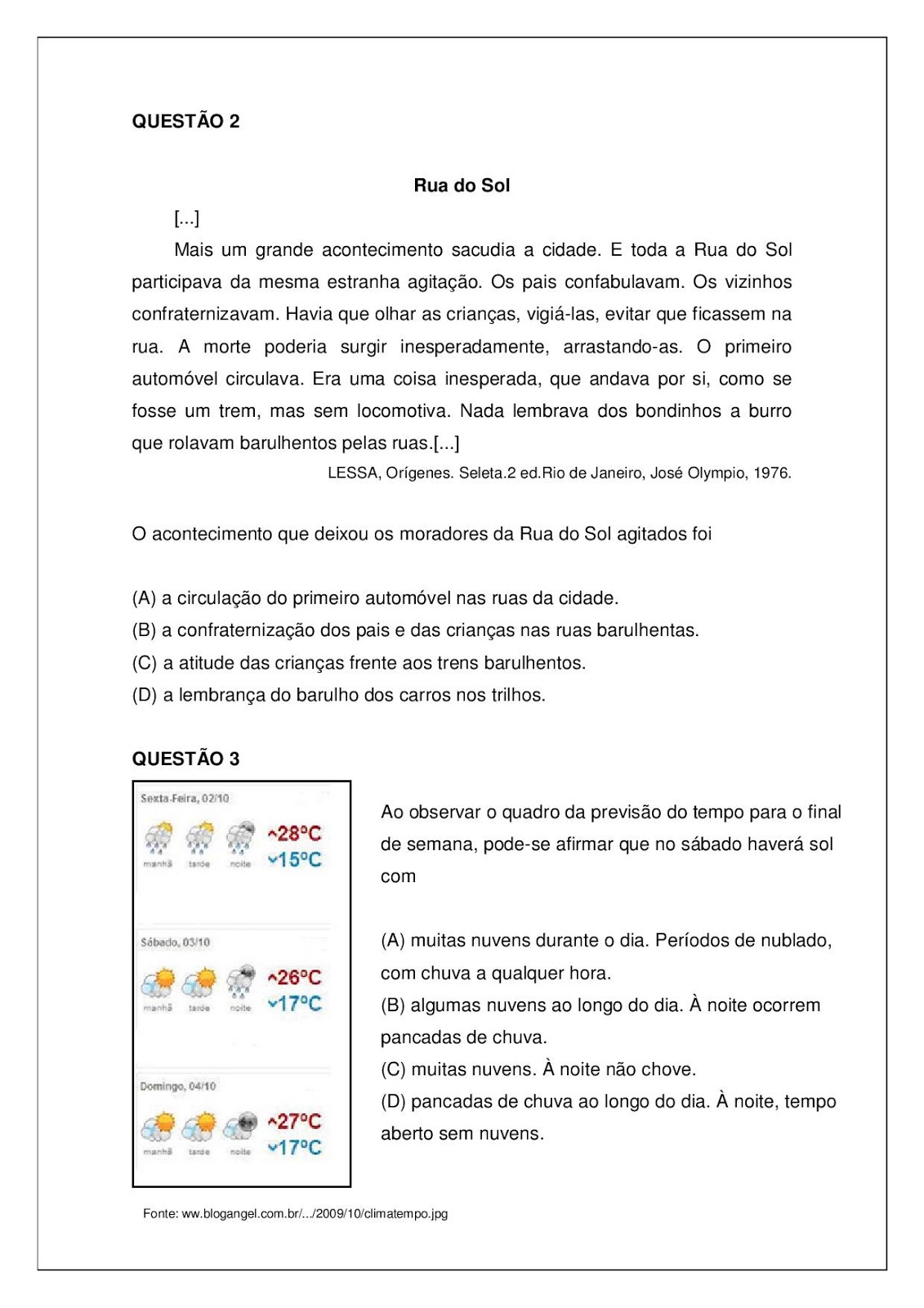 Prova de Língua Portuguesa para o 8º Ano - Prova pronta para imprimir ...