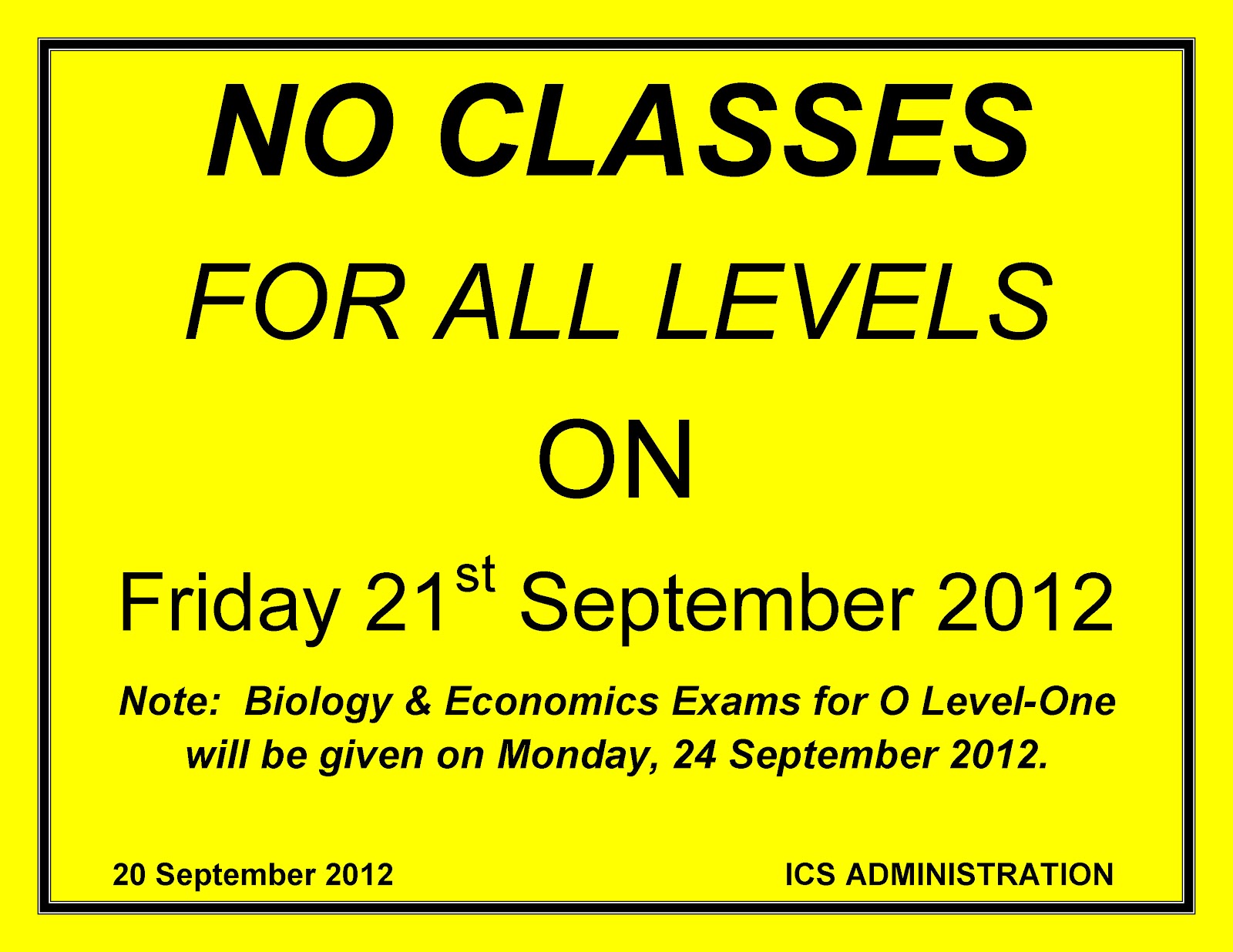 Islamabad Convent School H-8/4 Campus: EARLY DISMISSAL ON THURSDAY AND ...