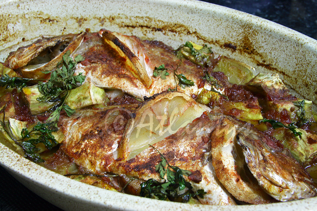 Terapia do Tacho: Pargo assado no forno (Oven baked snapper)