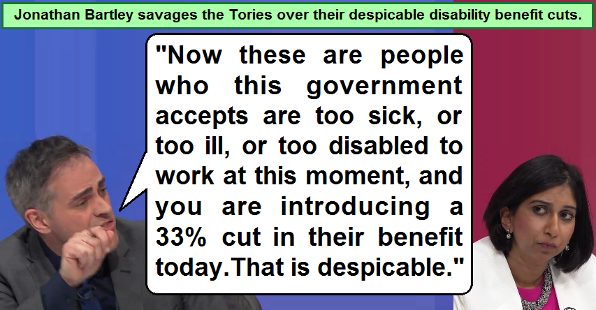 Jonathan Bartley savages the Tories over their "despicable" disability ...