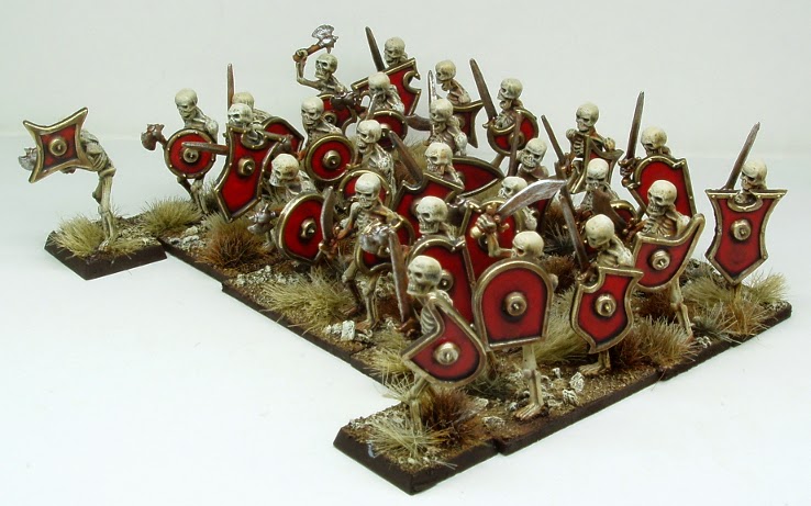 Oldhammer Fantasy Battle: Another Skeleton Warrior Unit Painted