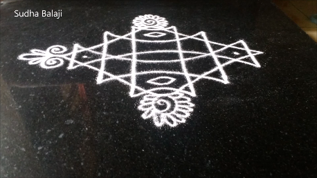 Side kolam designs step by step images